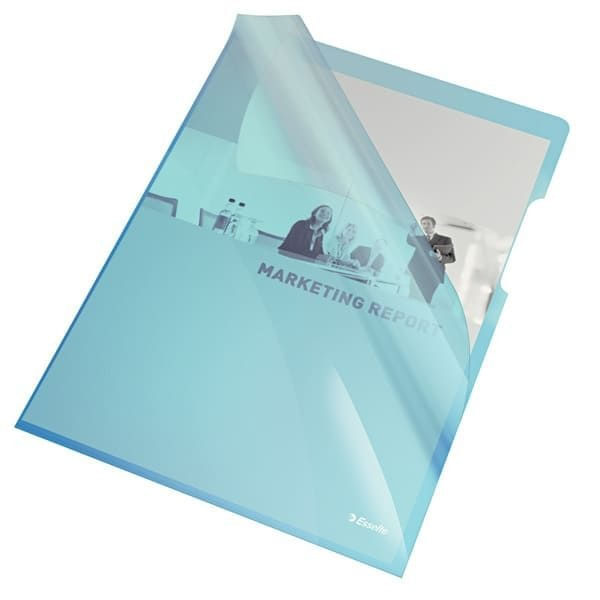 Mapa de protectie Esselte, A4, standard, 115 mic, albastru, 25 bucati ...