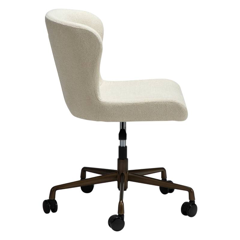 Scaun birou bej Danform Glam Simply Beige Boucle - Dacris.Net - Dacris.net