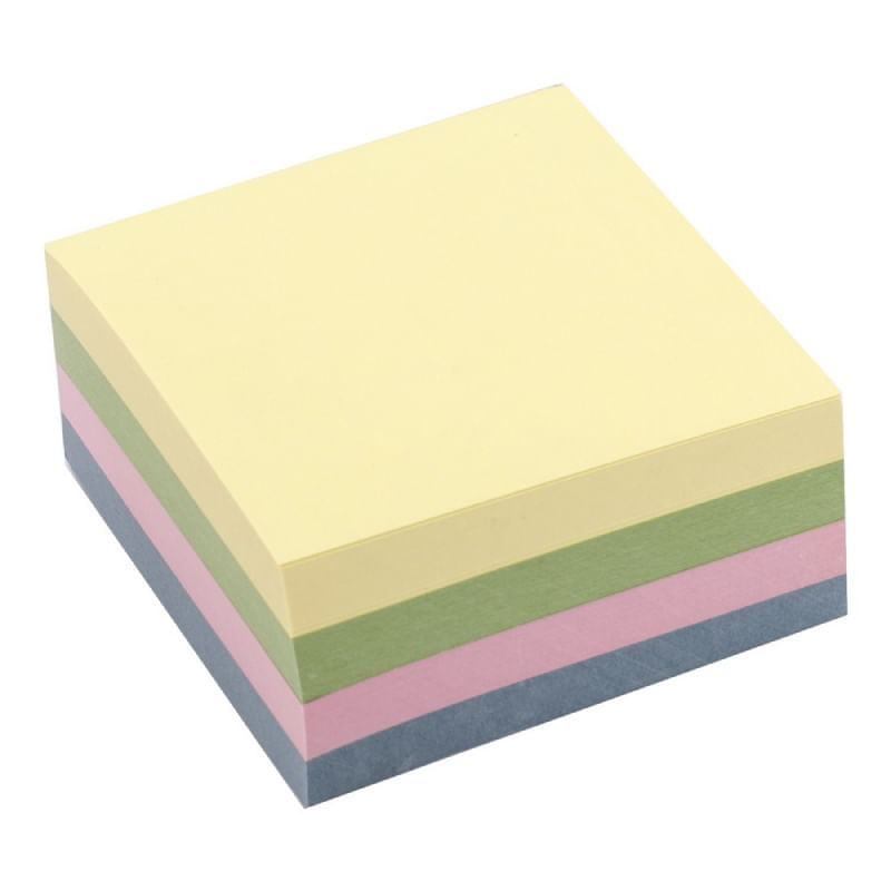 Notes cub adeziv 85 x 85 x 40 mm culori asortate D.Rect - Dacris.net