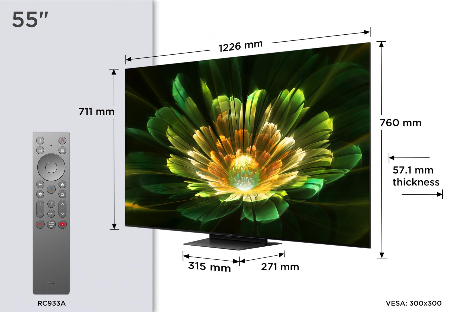 Mini LED TV 4K 55''(138 cm) TCL 55Q7C - Dacris.net